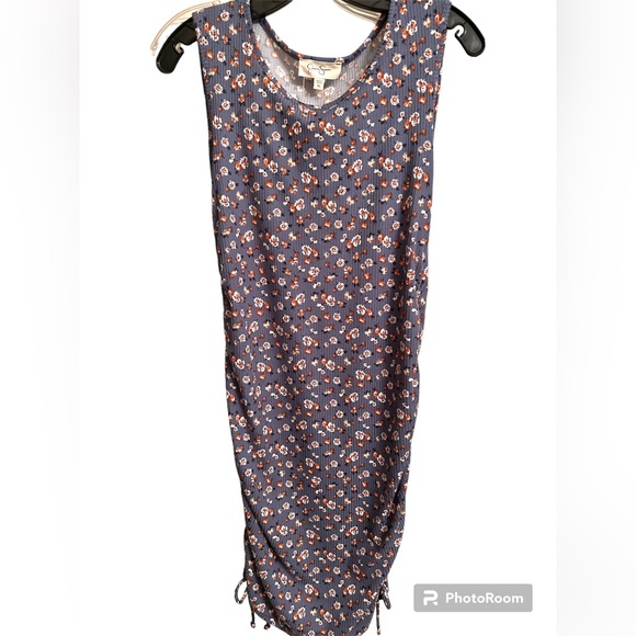 Jessica Simpson | Dresses | Jessica Simpson Ribbed Blue Floral ...